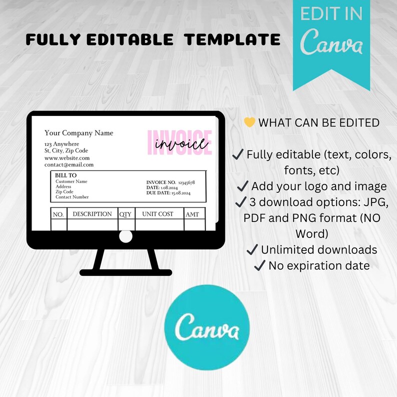 Editable Invoice Template Pdf - Microsoft Word Invoice Template ...