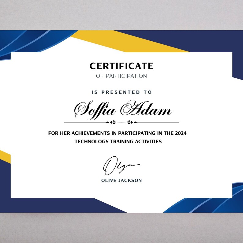 Editable Certificate Template, Powerpoint, Certificate of Achievement ...