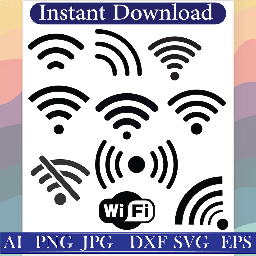 Wifi Signals SVG \ Wifi Icon SVG \ Wireless SVG \ Wifi Signals Cut ...
