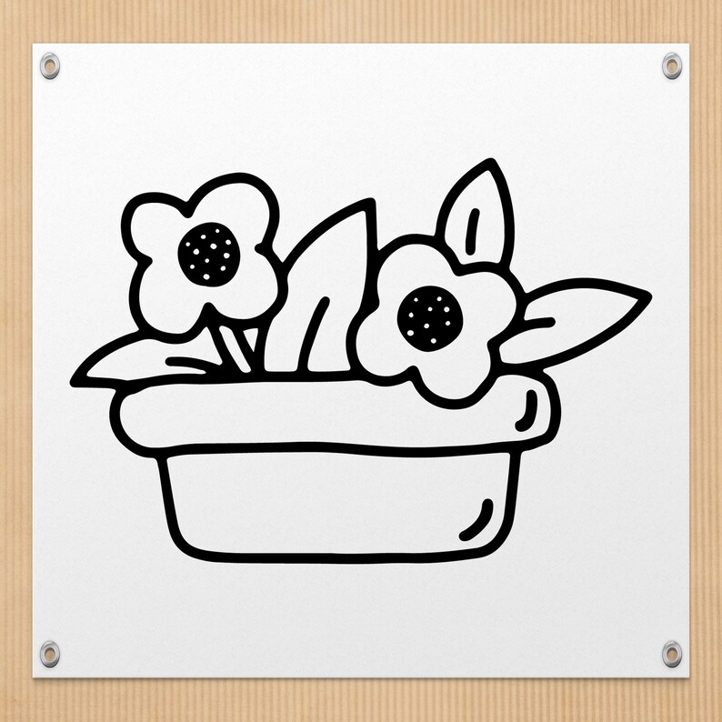 Flowers With Pots Bundle \ Flower Pot Cut Files \ Floral Pot Bundle ...