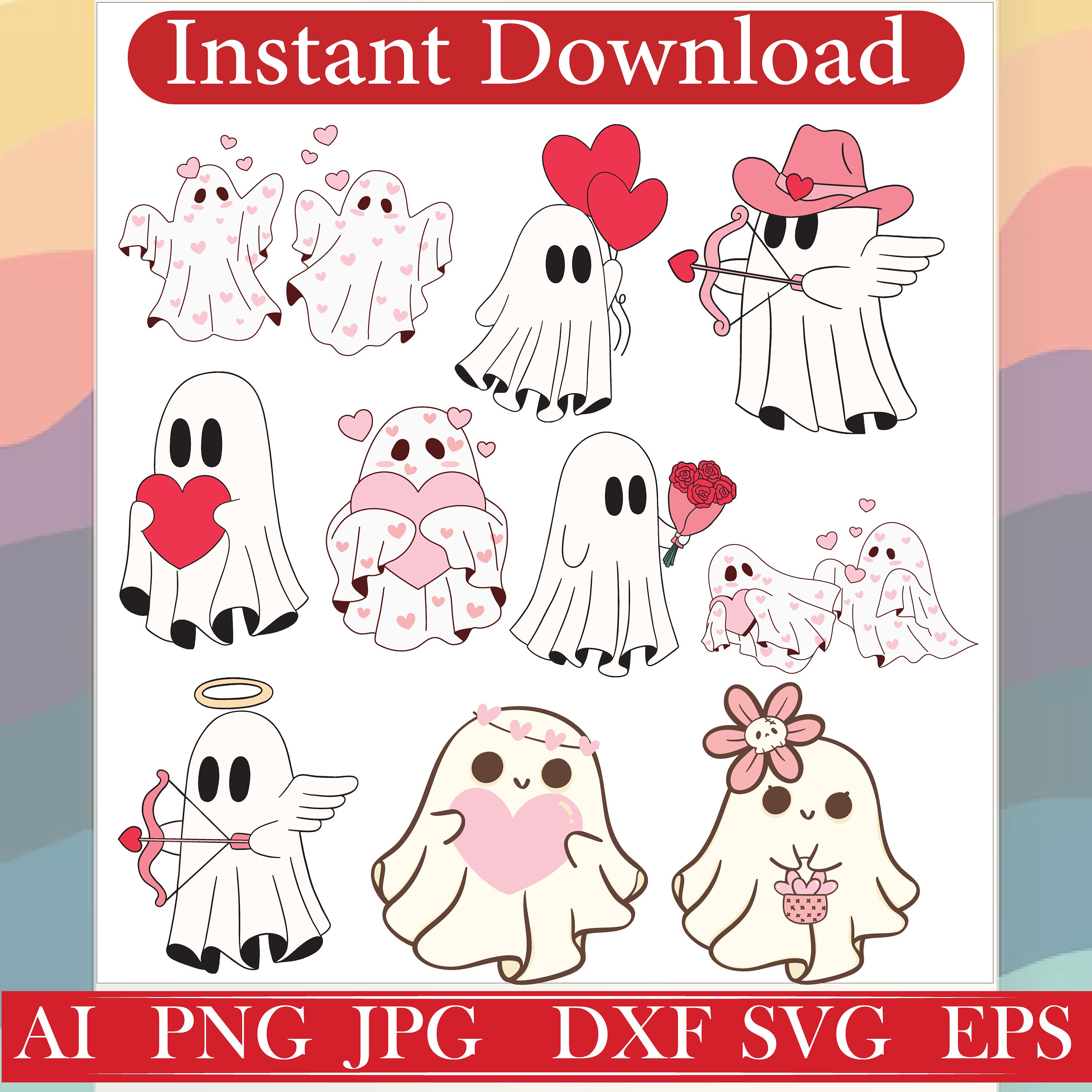 Cute Ghost Svg \ Cute Ghost SVG Bundle \ Ghost Cut Files \ Ghost ...
