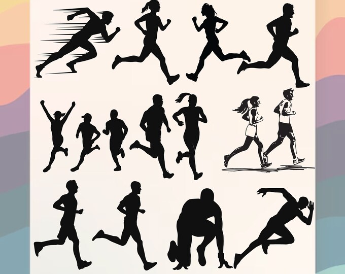 Running SVG Bundle, Runner Svg, Run Svg, Running Man, Running Women ...
