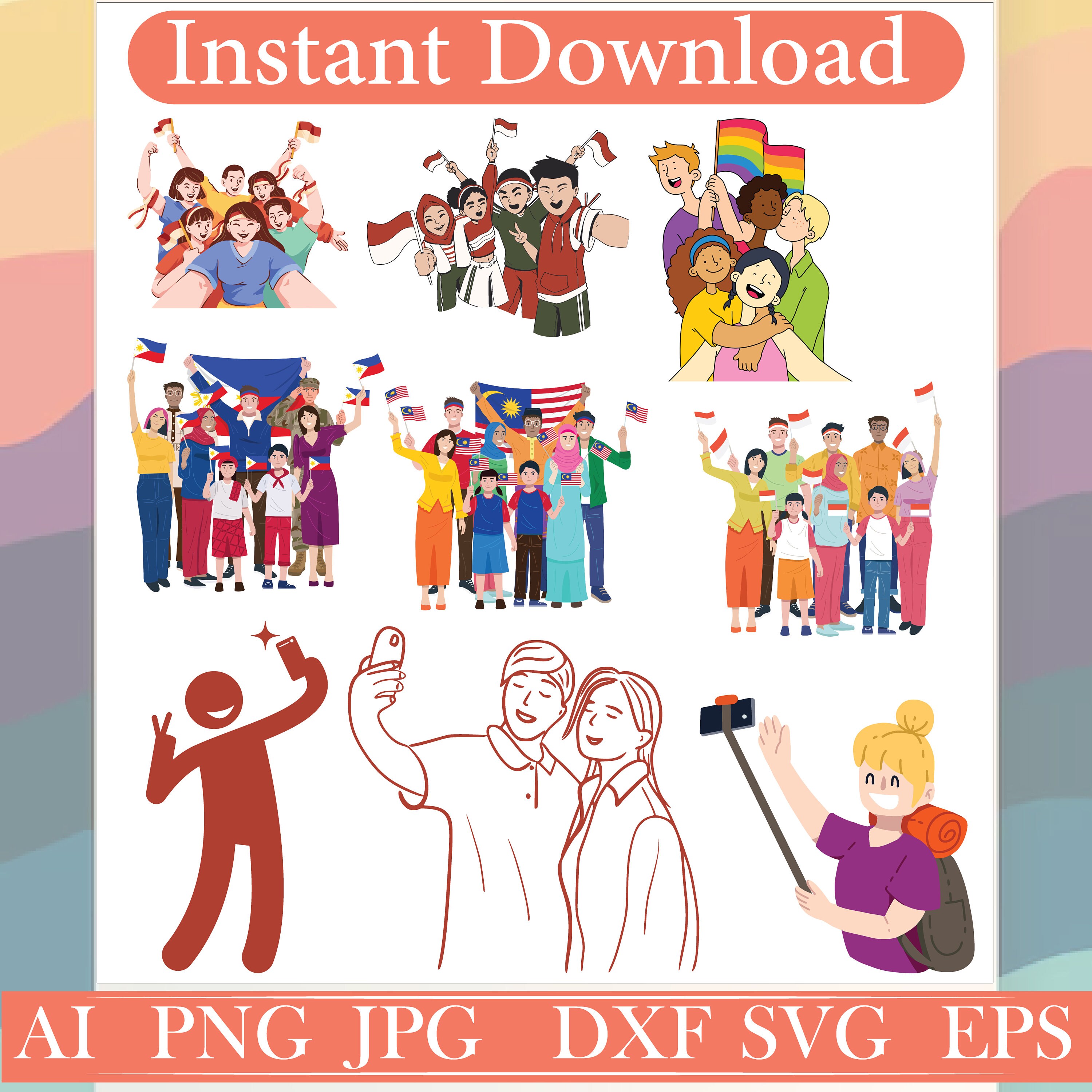 Selfie SVG \ Selfi Clipart \ Selfie Cut Files \ Photo Taking Svg ...