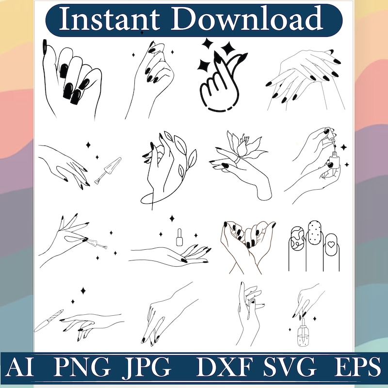 Nails Svg - Etsy
