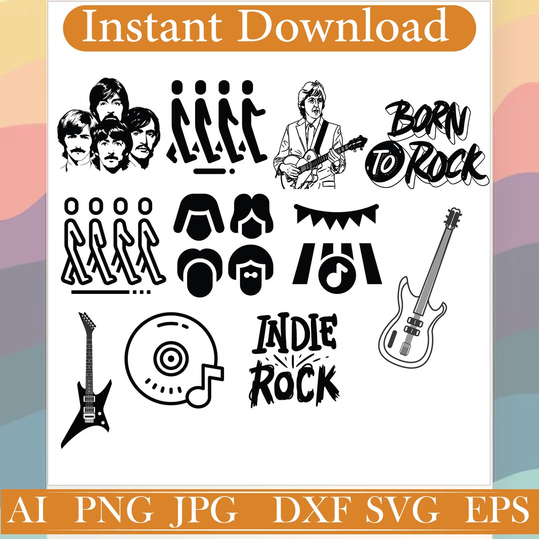 The Beatles Svg \ Inside Rock SVG \ Born Rock Svg \ the Beatles Png ...