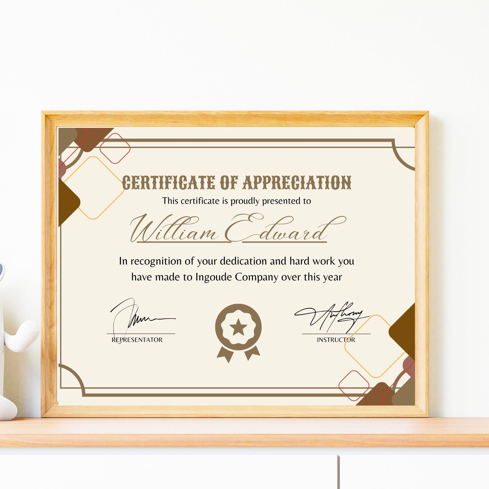 Editable Certificate of Appreciation Template (canva) - Etsy