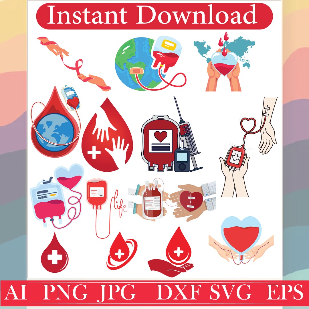 Blood Donor Svg \ Blood Bag Cut File \ Blood Drop Svg \ Blood Bag Png ...