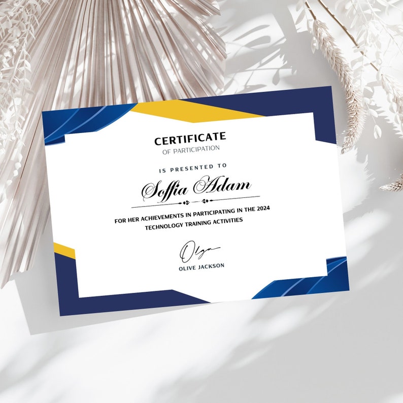 Editable Certificate Template, Powerpoint, Certificate of Achievement ...