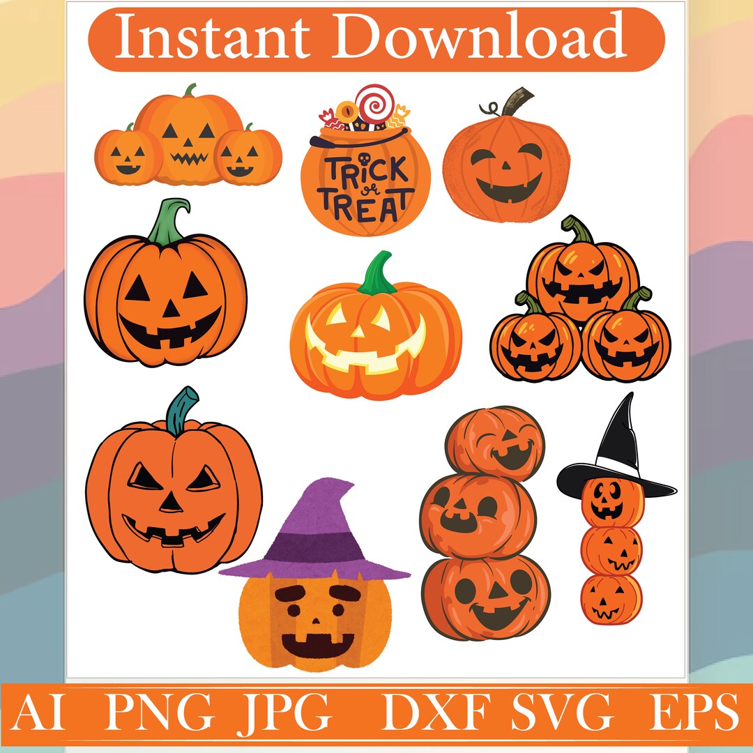Halloween Pumpkin Faces Svg \ Pumpkin Svg \ Pumpkin Cut Files ...