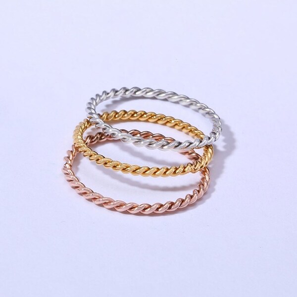 Rope Wedding Ring - Etsy UK