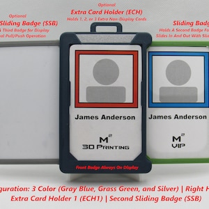 THREE COLOR Slide 'n Hide Badge Holder - Etsy