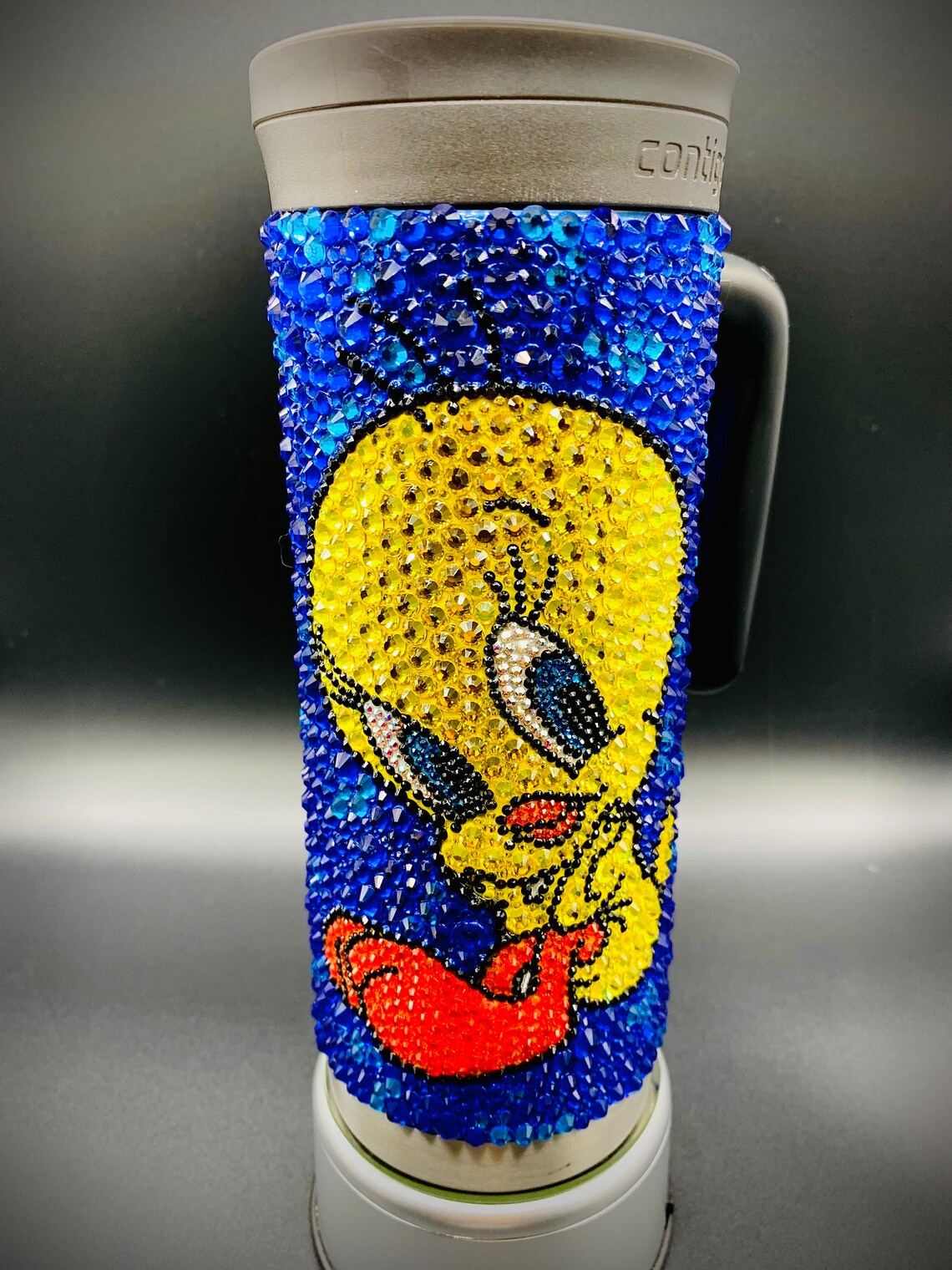 Luxury Genuine Crystal Tumbler/ Blue Yellow Tweety Bird Cup - Etsy