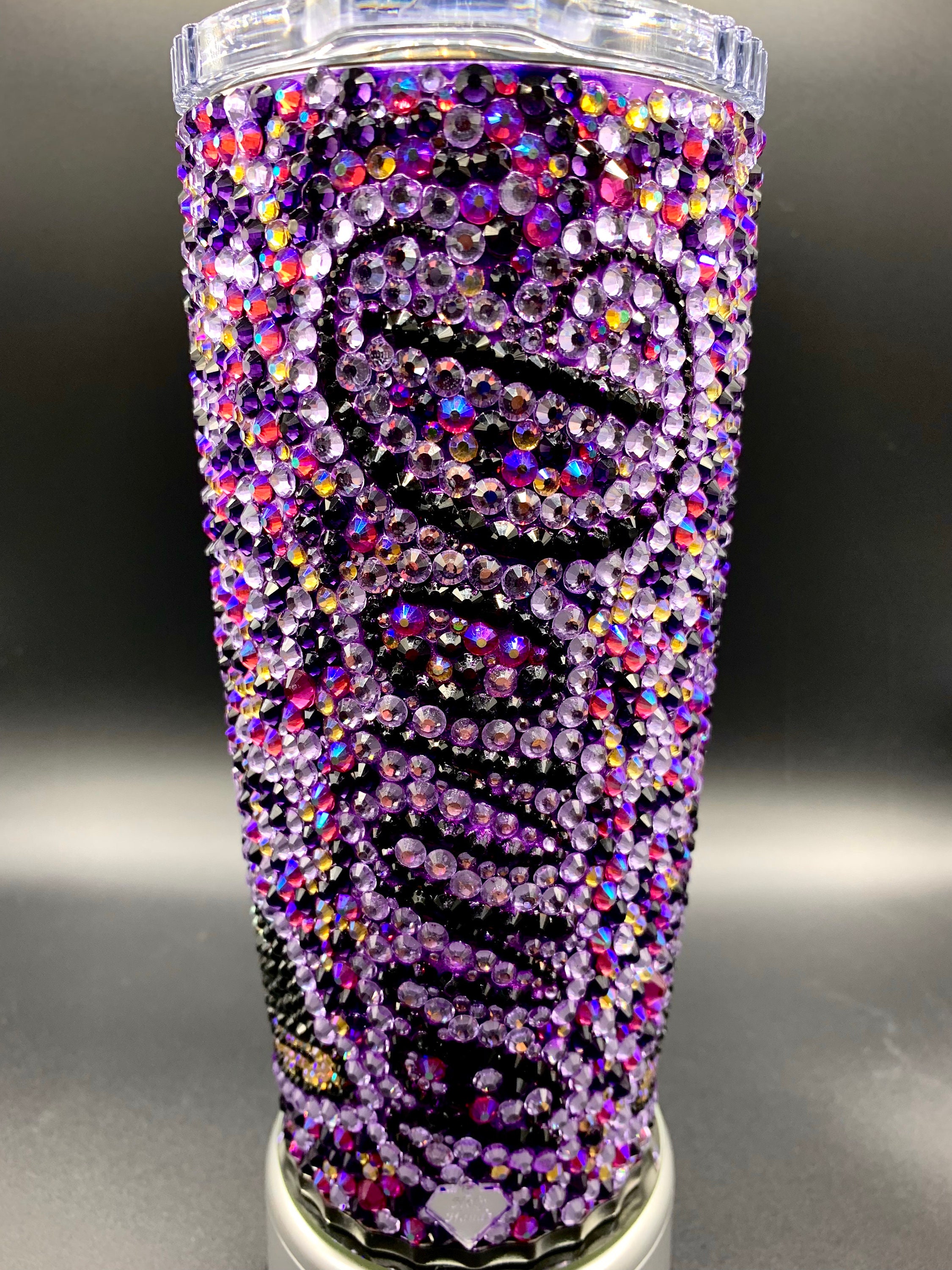 Luxury Genuine Crystal Tumbler or Water Bottle/ Purple Donna Cup - Etsy