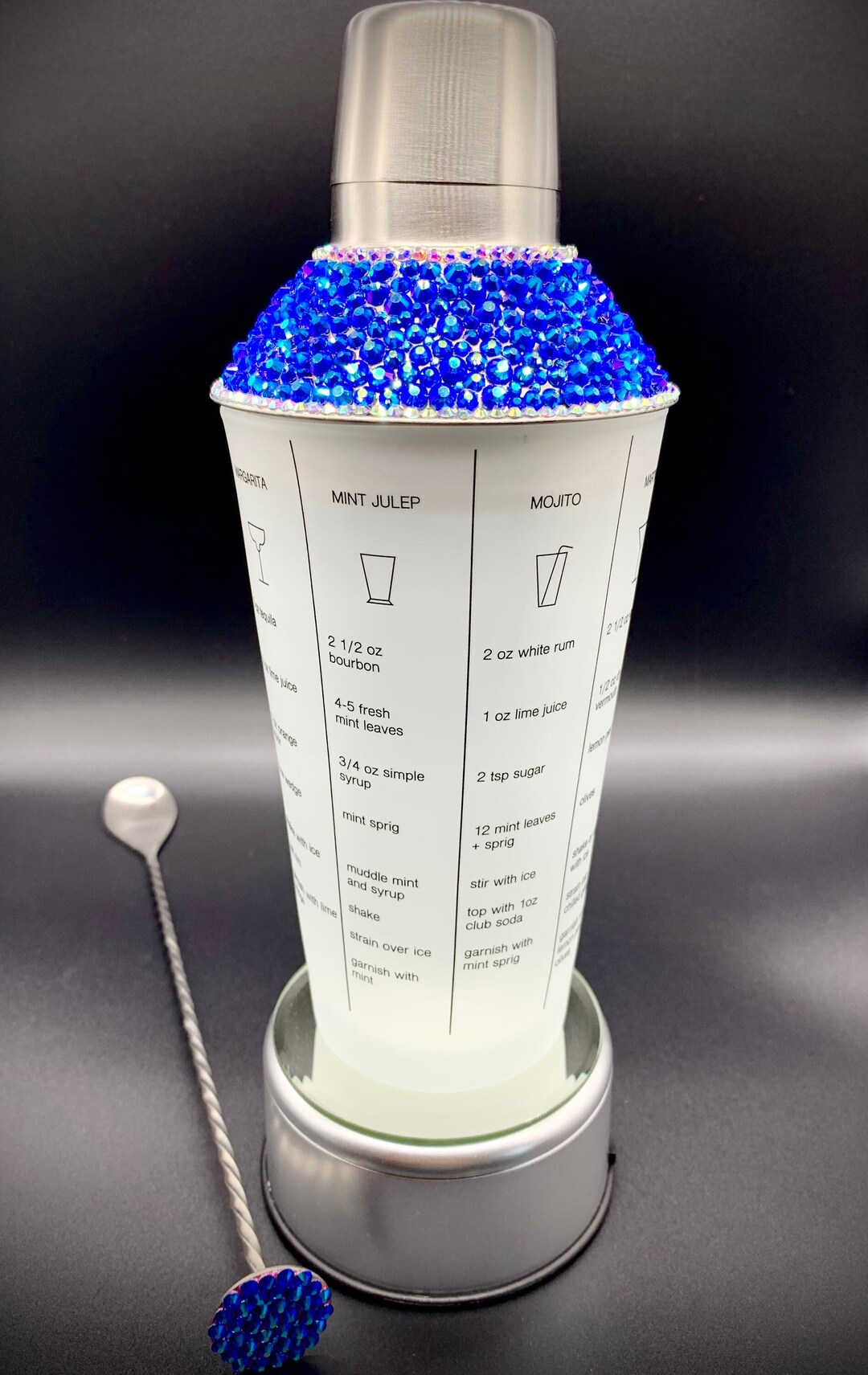 Crystal Embellished Cocktail Shaker / Mixer -customized - Etsy
