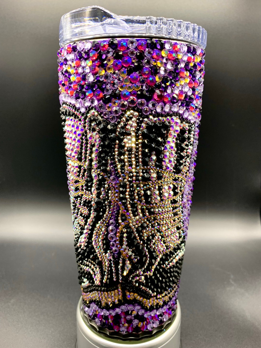 Luxury Genuine Crystal Tumbler or Water Bottle/ Purple Donna Cup - Etsy