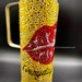 Luxury Crystal Tumbler ( Yellow Sparkle Red Lip Cup ) -customized ...