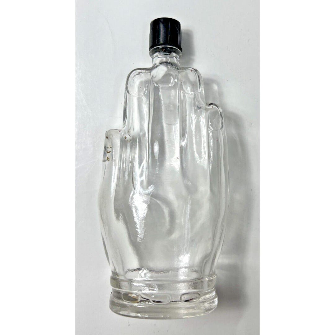 Vtg 1931 Hand Shaped Glass Bottle Cologne Perfume Depression Era Pat ...