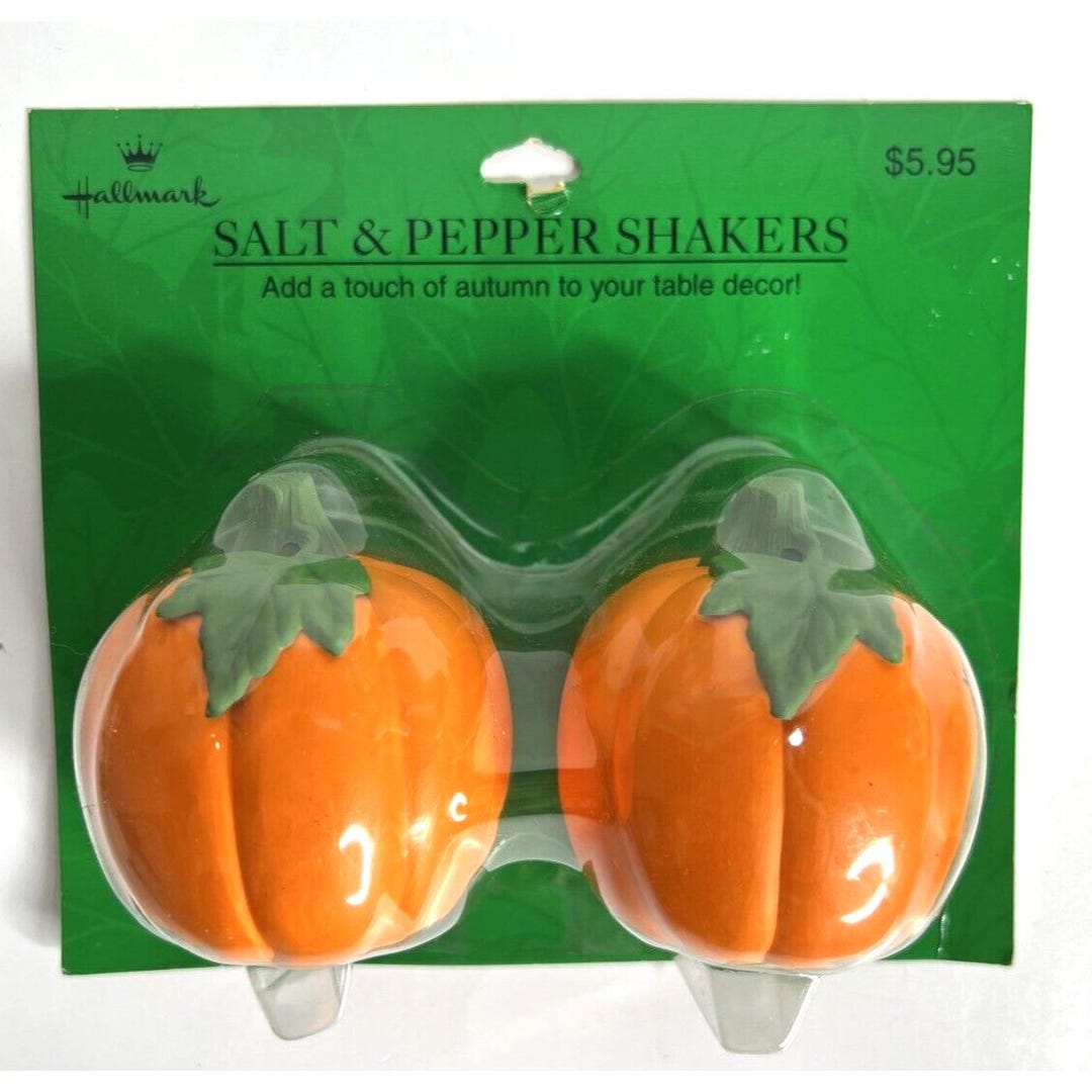 Vintage Hallmark Thanksgiving Fall Pumpkins Salt & Pepper Shakers ...