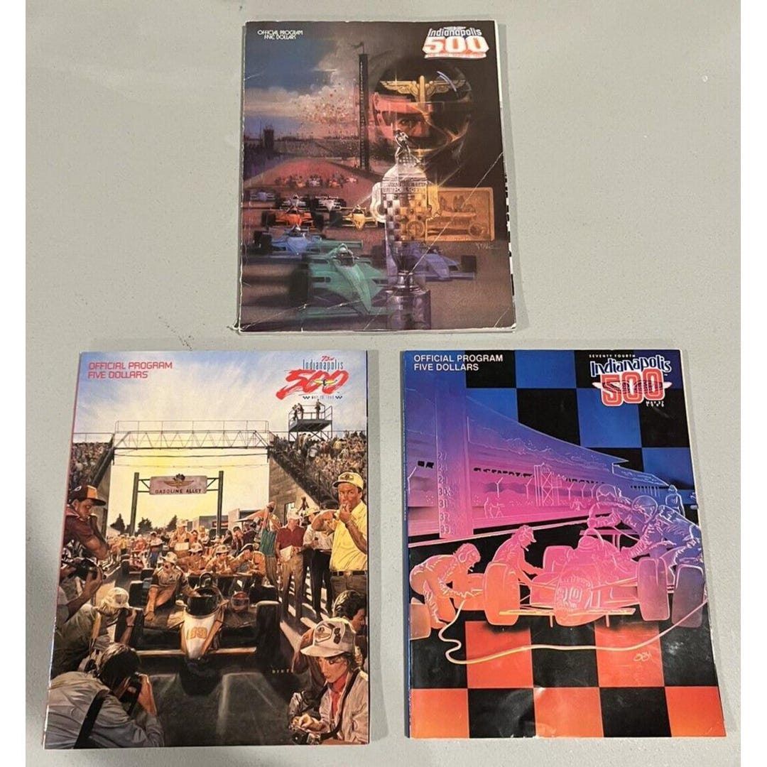 Lot of 3 Indy 500 Official Programs 1988 1989 & 1990 Indianapolis - Etsy