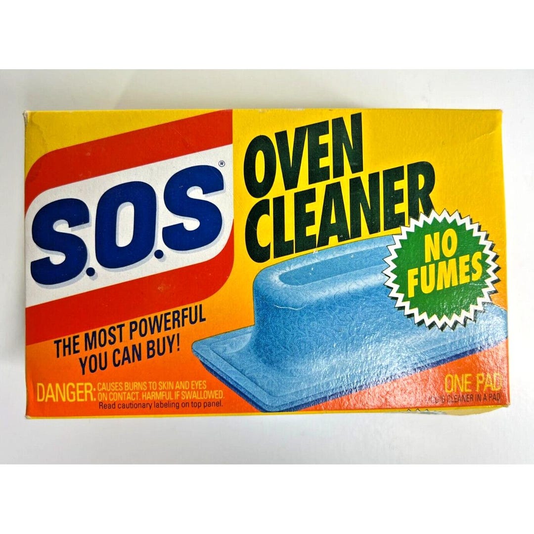 S.O.S. Sos Oven Cleaner Pad Vintage 1990 No Fumes Factory Sealed Nos TV ...