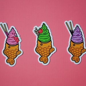 Taiyaki Vinyl Sticker | Japanese Dessert, Kawaii Food Decal - Etsy