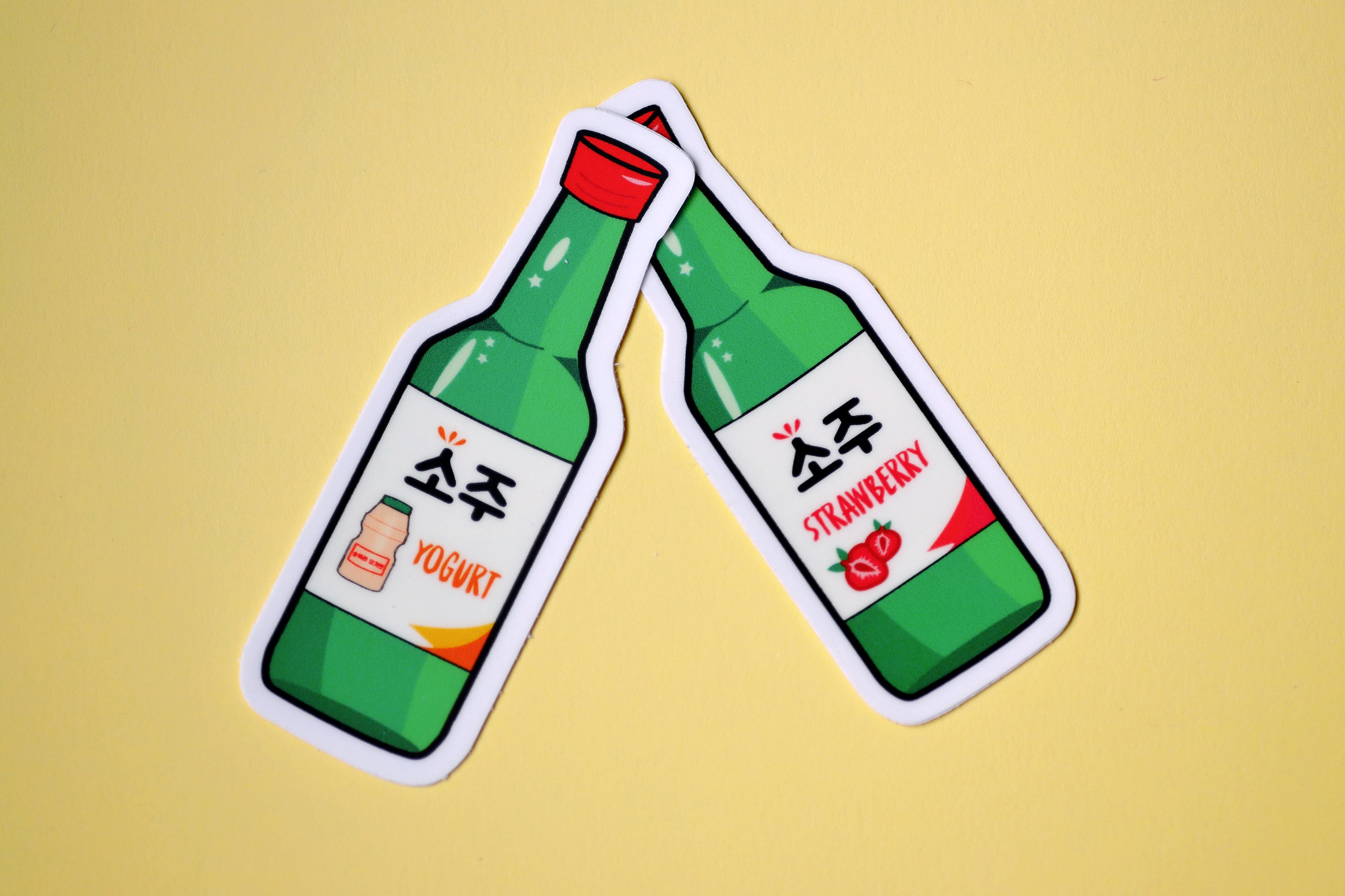 Soju Sticker Korean Sticker Asian Drink Stickers Kawaii - Etsy