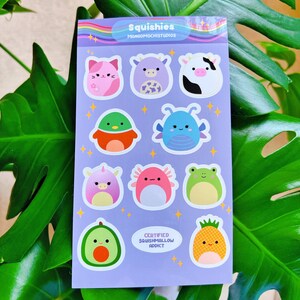 Cute Squishmallow Sticker Sheet | Squishmallow Lover Sticker Sheet ...