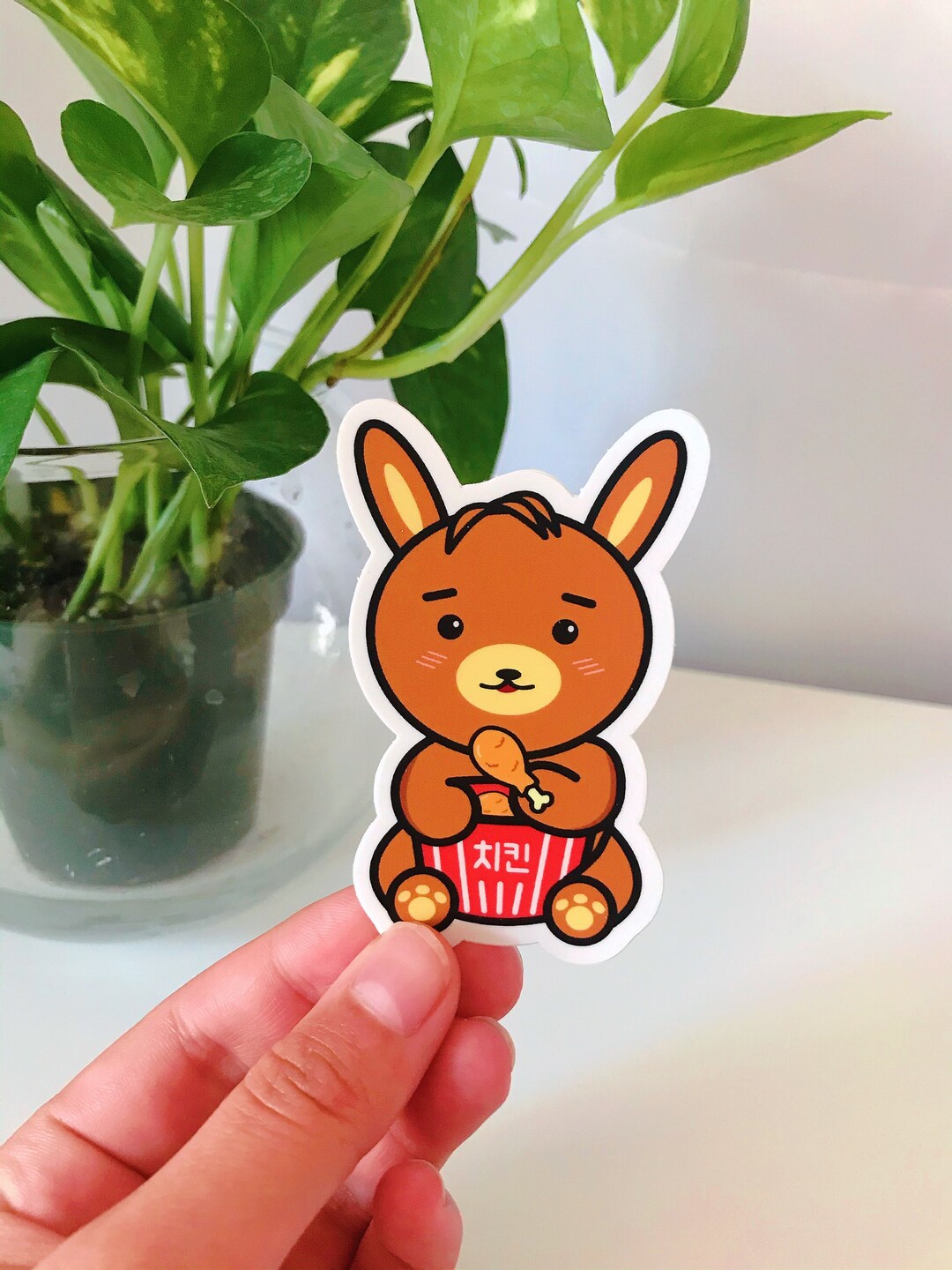 Don's Fried Chicken Sticker | Cute Animal Eating Chicken - Etsy