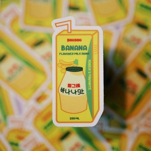 Banana Milk Sticker | Korean Sticker | Korean Cute Sticker | Korean ...