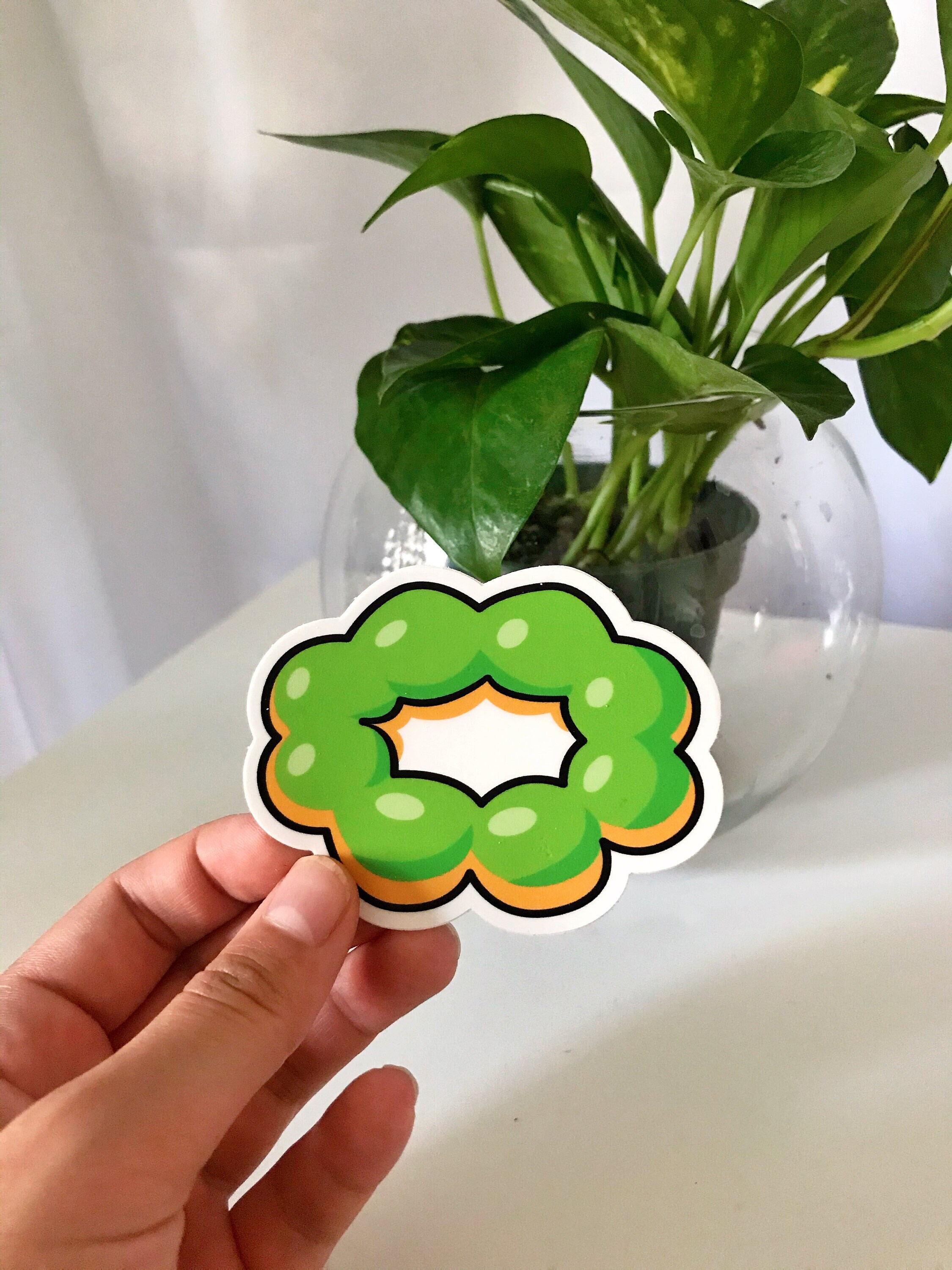 Mochi Donut Sticker | Green Asian Snack Die-cut - Etsy