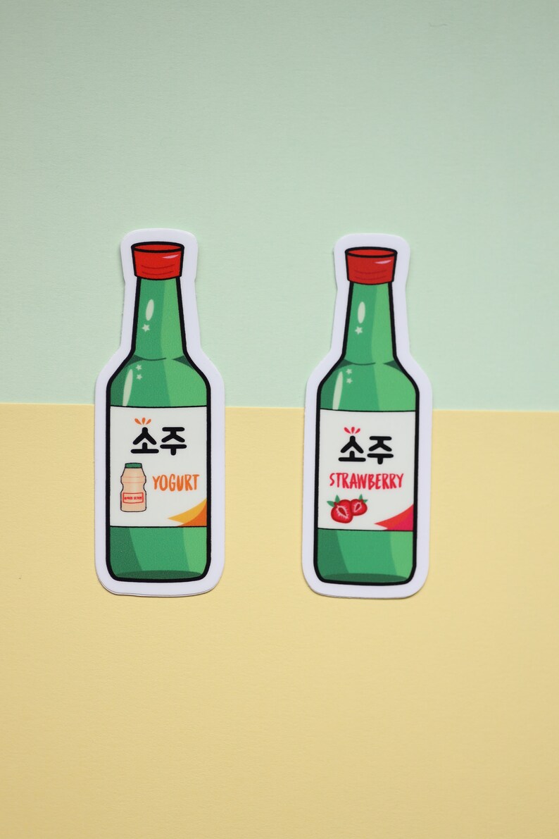 Soju Sticker | Korean Sticker | Asian Drink Stickers | Kawaii Sticker ...