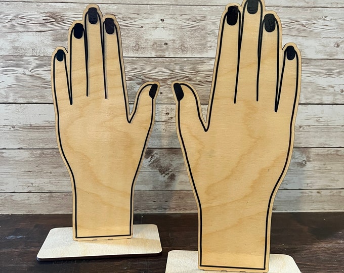 Wooden Hand Display - Etsy