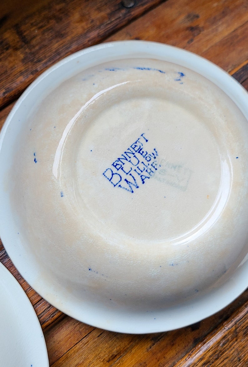 Antique Bennett Blue Willow Ware Dishes - Etsy