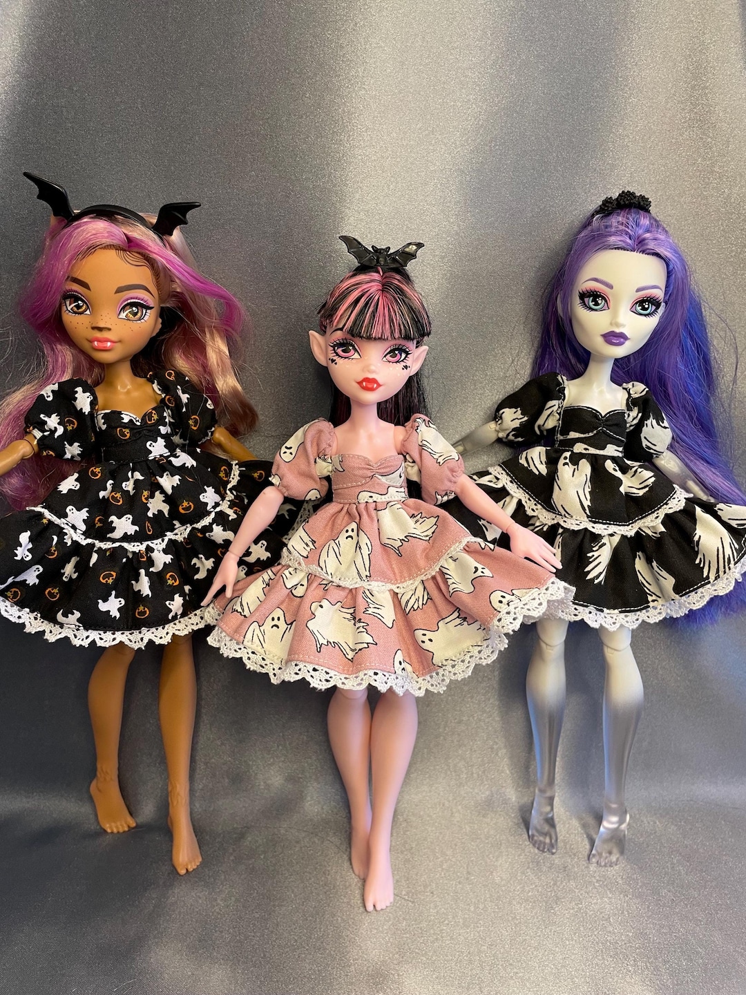 1pc Ghost Print Dress for MH Dolls / Halloween Dresses for G1 or G3 ...