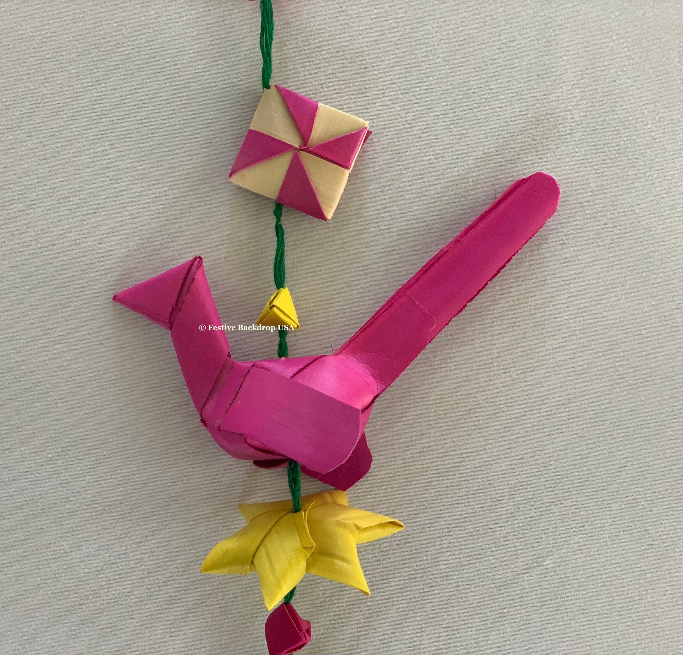 Multi Color Parrot Palm Leaf Strings Wall Decor/festive Decor/south ...