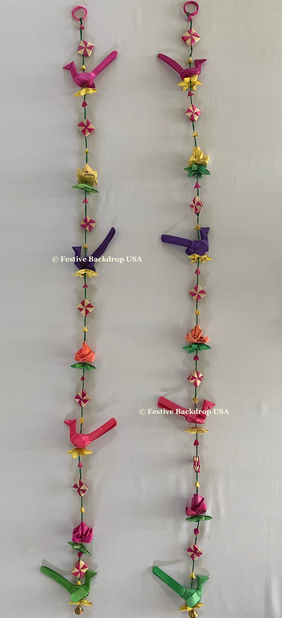 Multi Color Parrot Palm Leaf Strings Wall Decor/festive Decor/south ...