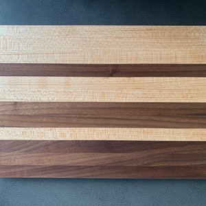 Triple Walnut Stripe Wood Cutting Board - Etsy