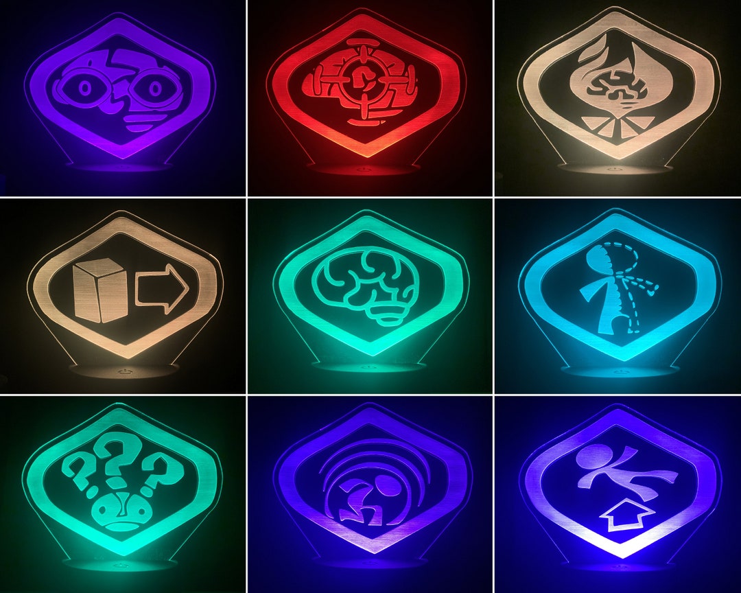 Psychonauts Merit Badges Acrylic LED Lamp Light - Etsy