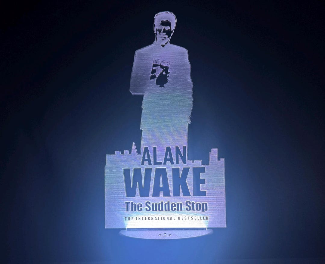 Alan Wake Cardboard Cutout | Alan Wake Acrylic LED Lamp Light - Etsy