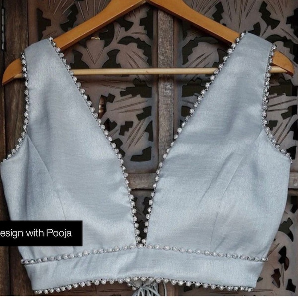 Silver Blouse - Etsy