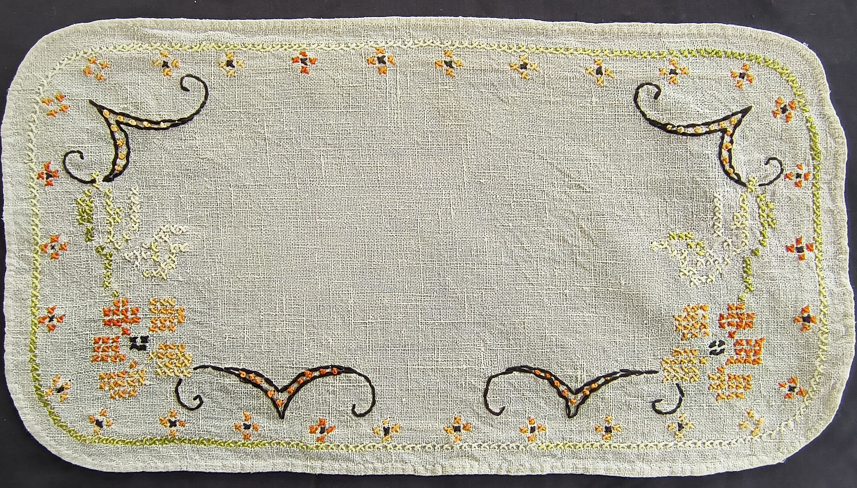 Vintage Embroidered Dressing Table Set - Etsy