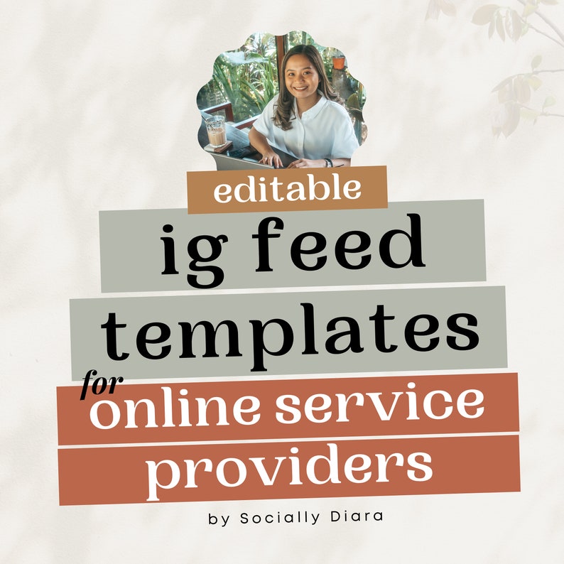 20 Editable IG Feed Templates for Online Service Providers - Etsy