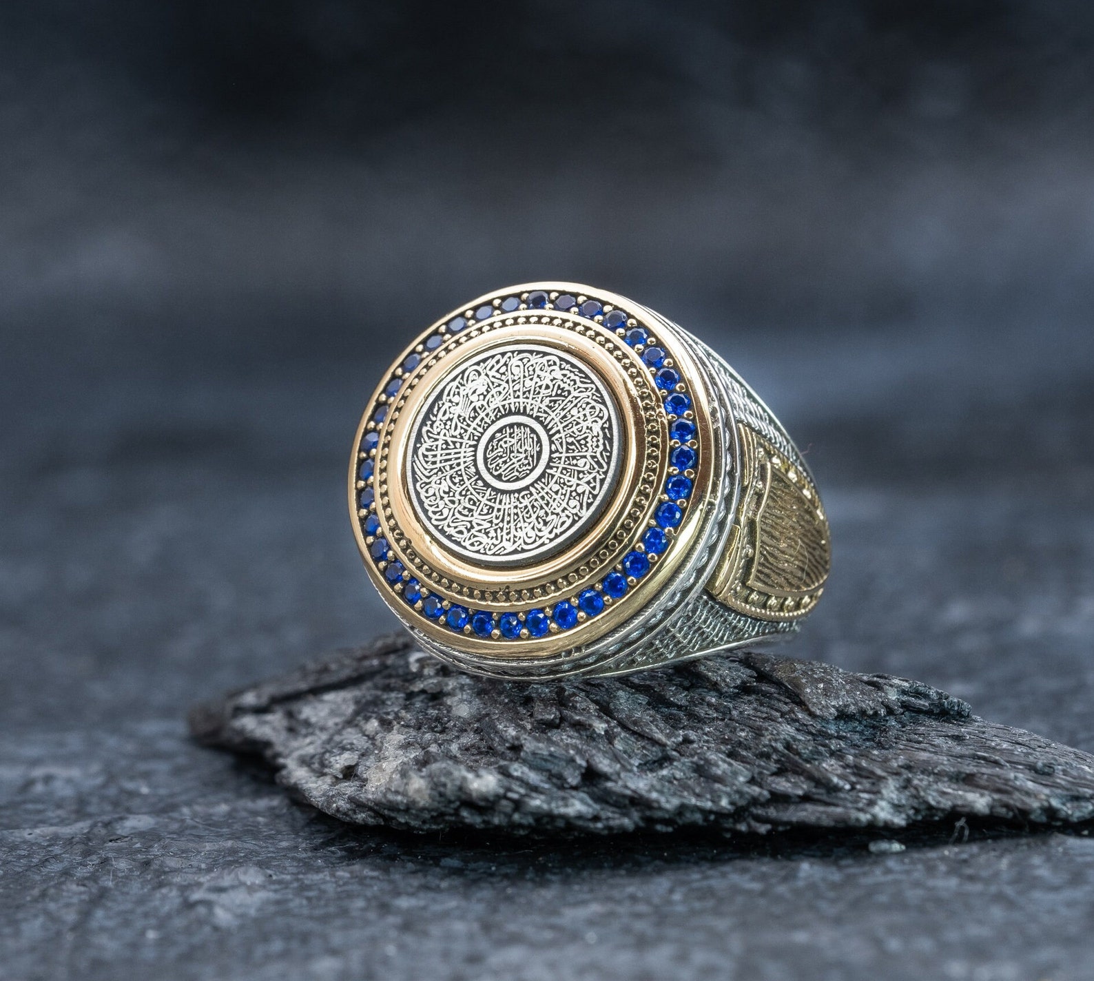 Sterling Silver Ayatul Kursi Ring, Islamic Arabic Calligraphy, Muslim ...