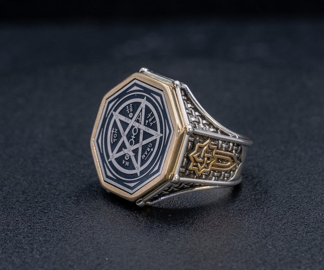 Sigil of Protection Tetragrammaton Ring , Pentagram Ring , Protection ...