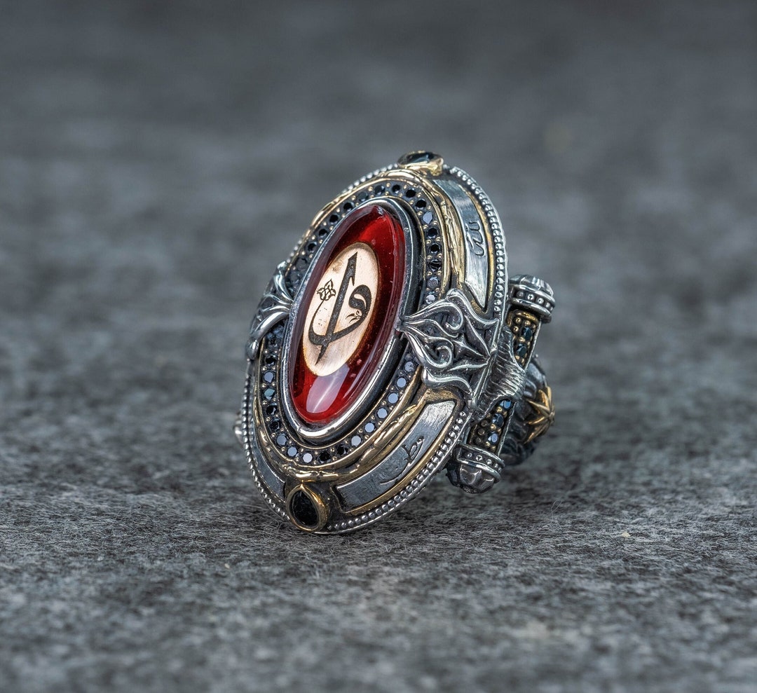 Alif-waw Engraved Sterling Silver Ring , Arabic Calligraphy Art ...