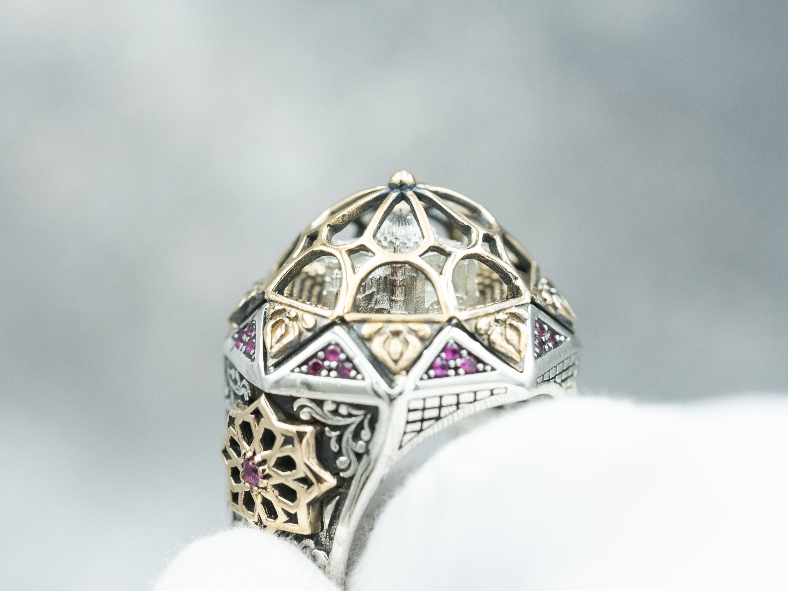 Hagia Sophia Ring Unique Gift for Man Men Handmade Silver - Etsy