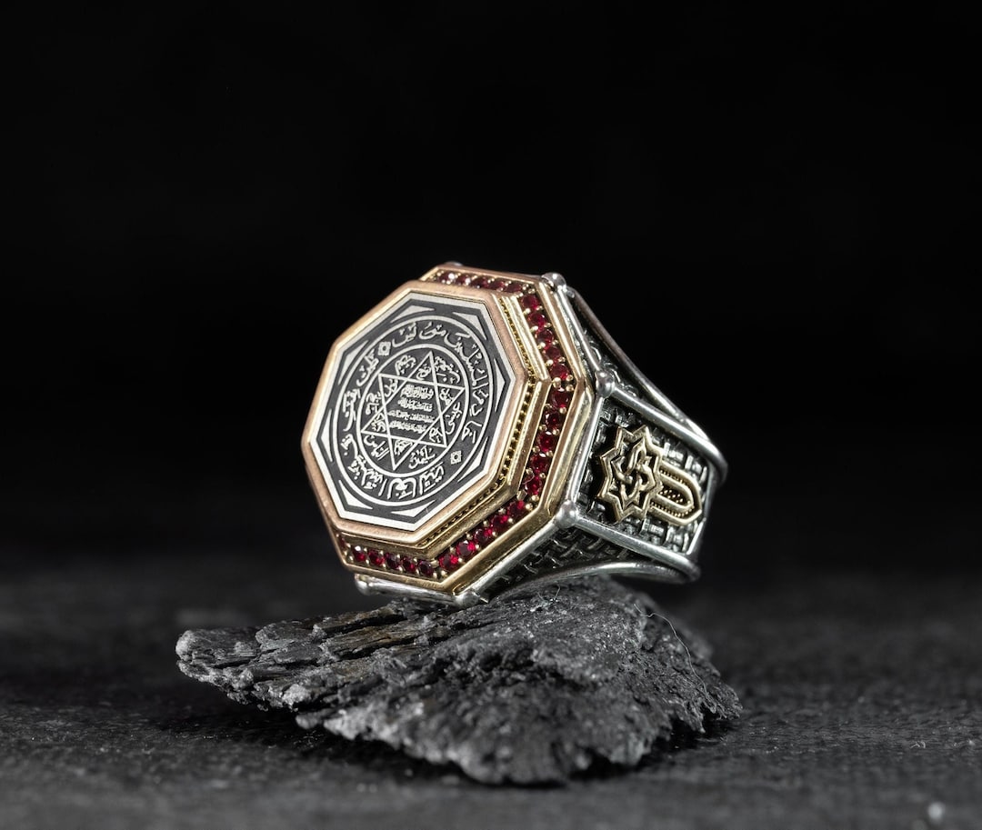 Seal of Solomon Ring , King Solomon Ring , Solomon Seal Engraved ...