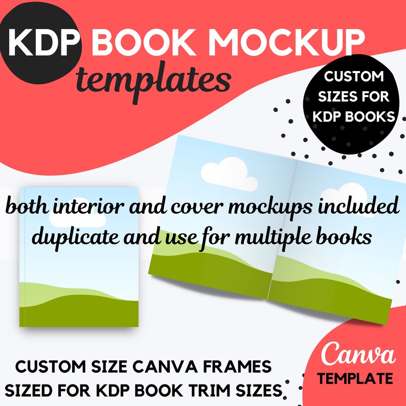 KDP Canva Book Mockup Templates for KDP A Plus Content. Canva Mockups ...