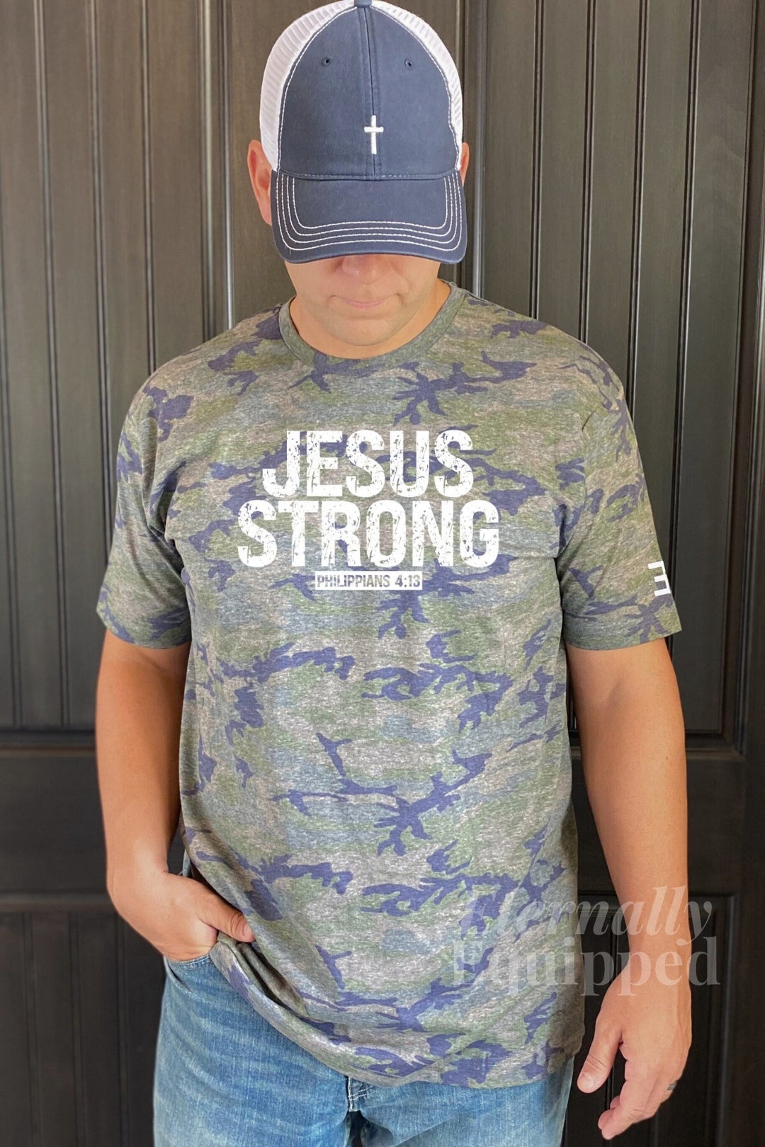 Man Christian T Shirt for Man Jesus Strong Christian Clothing for Man ...