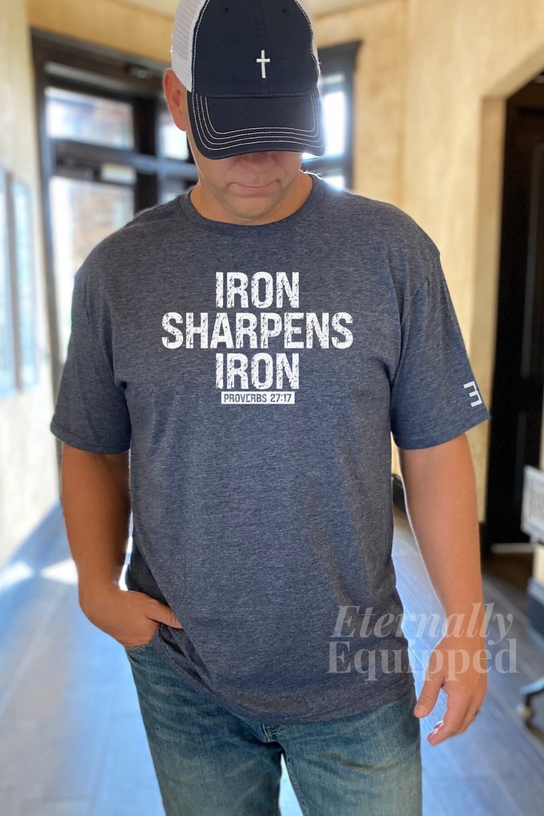 Iron Sharpens Iron Mens Christian Shirt for Men Christian T Shirt With ...